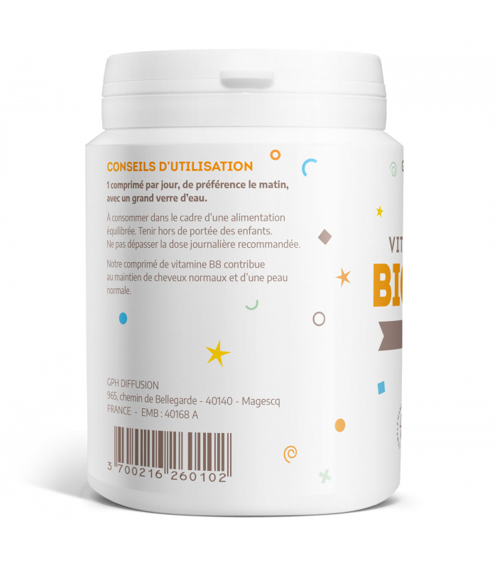 Vitamine B8 Biotine 10 000 µg - 123plantes.com